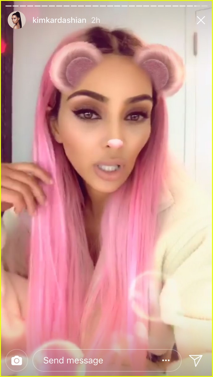 Kim Kardashian Dyes Her Hair Pink, Ditches Her Blonde Locks!: Photo ...