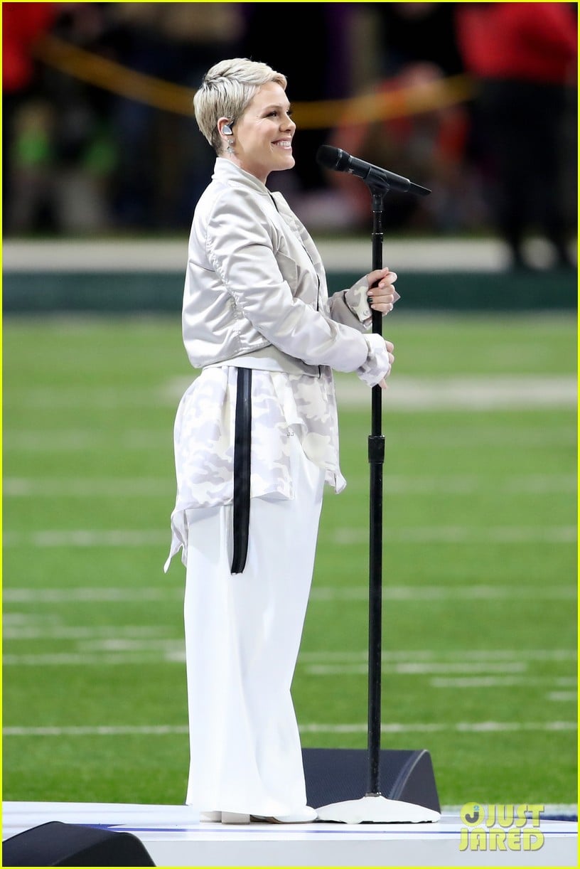 Pink Spit Out a Throat Lozenge Before Super Bowl Performance, Responds ...
