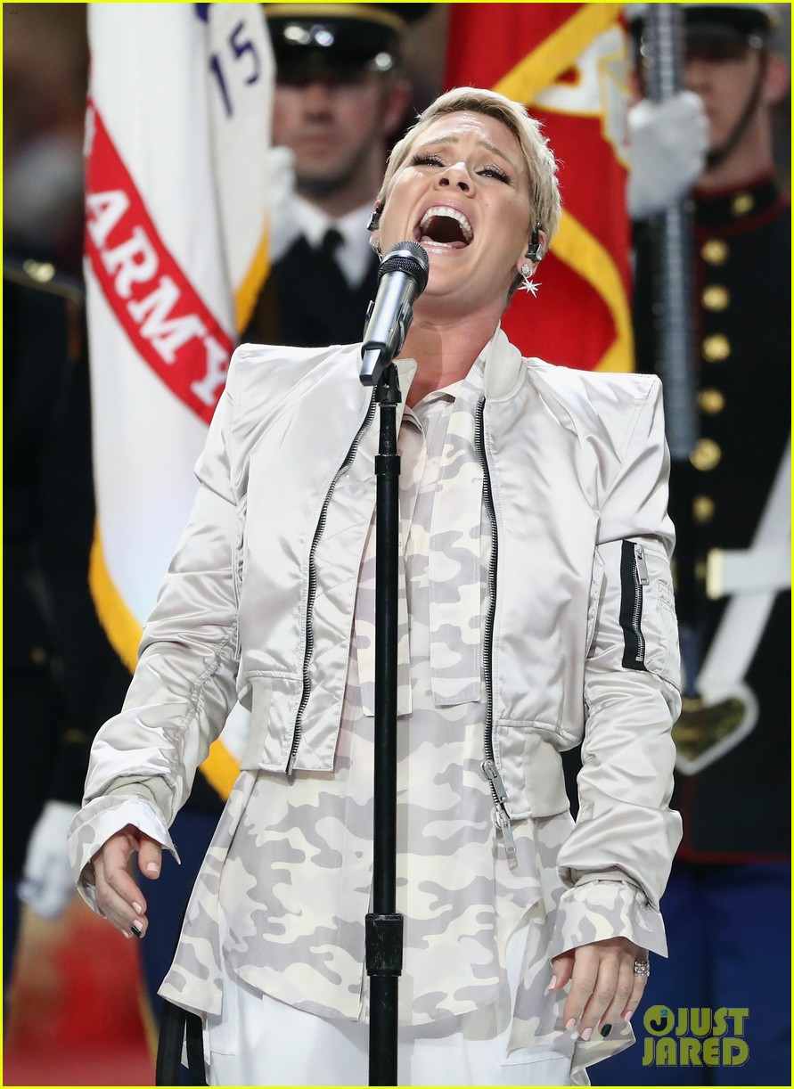 Pink Spit Out a Throat Lozenge Before Super Bowl Performance, Responds ...