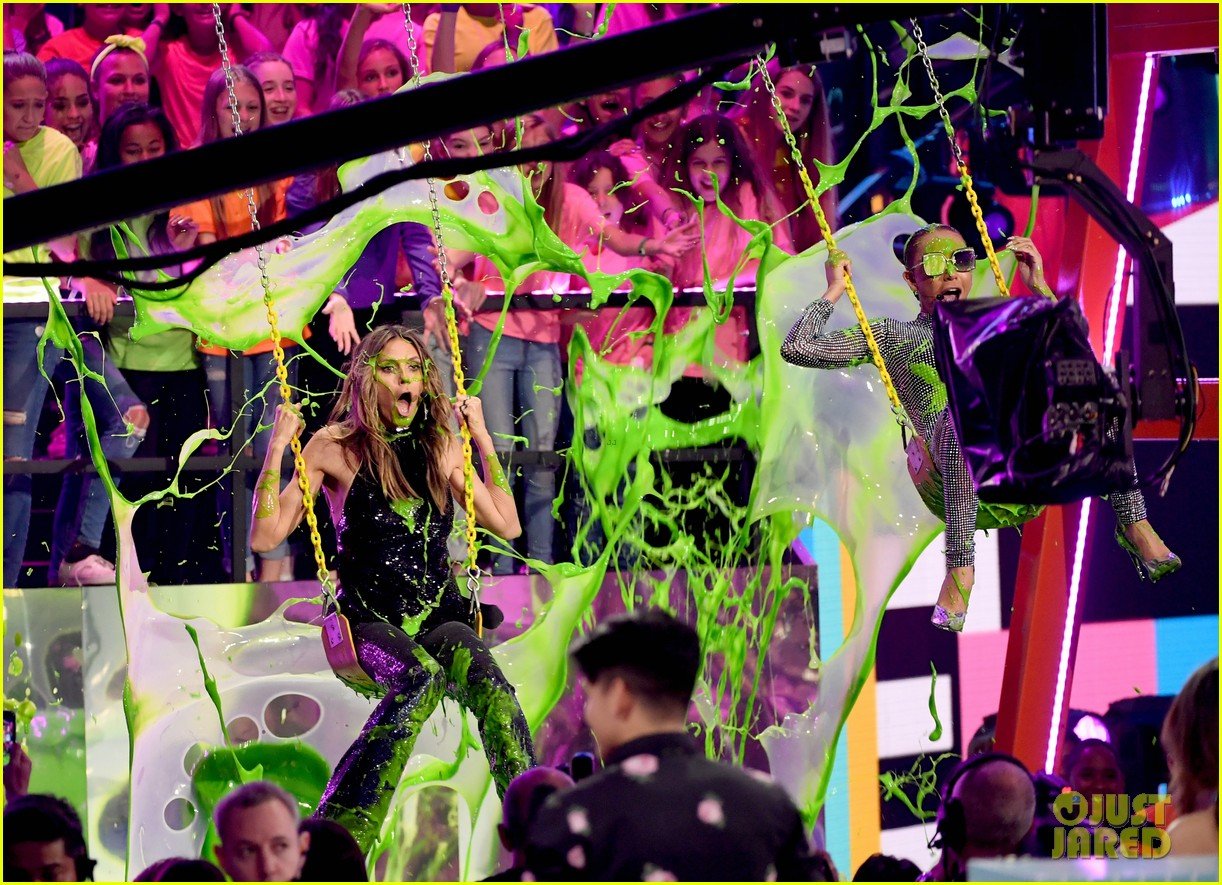 Heidi Klum & Mel B Get Slimed at Kids' Choice Awards 2018!: Photo ...