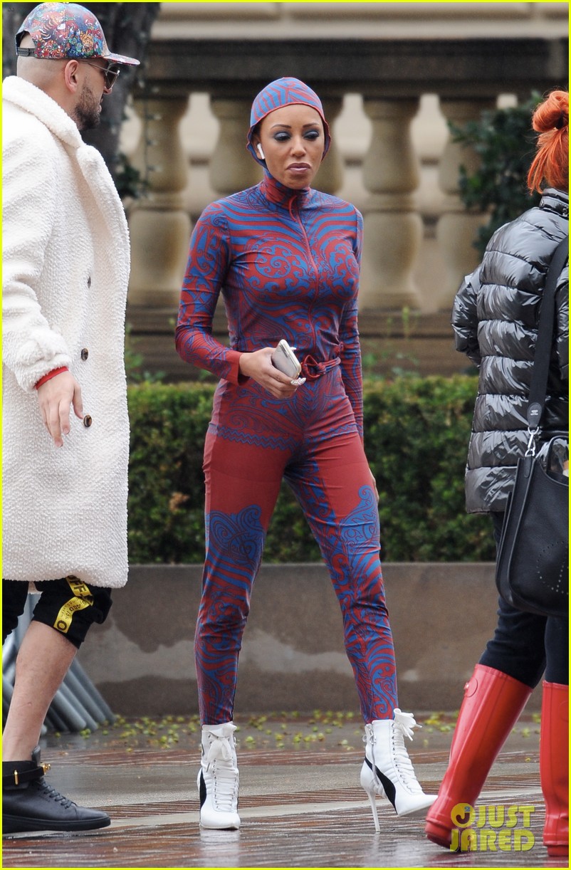 Mel B Wears Hooded-Bodysuit & Heels While Filming 'America's Got Talent ...
