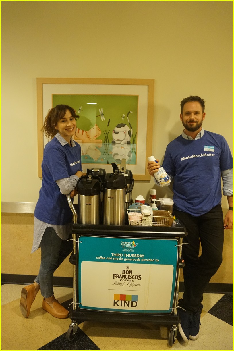 Troian Bellisario & Patrick J. Adams Brighten the Day for Kids at ...