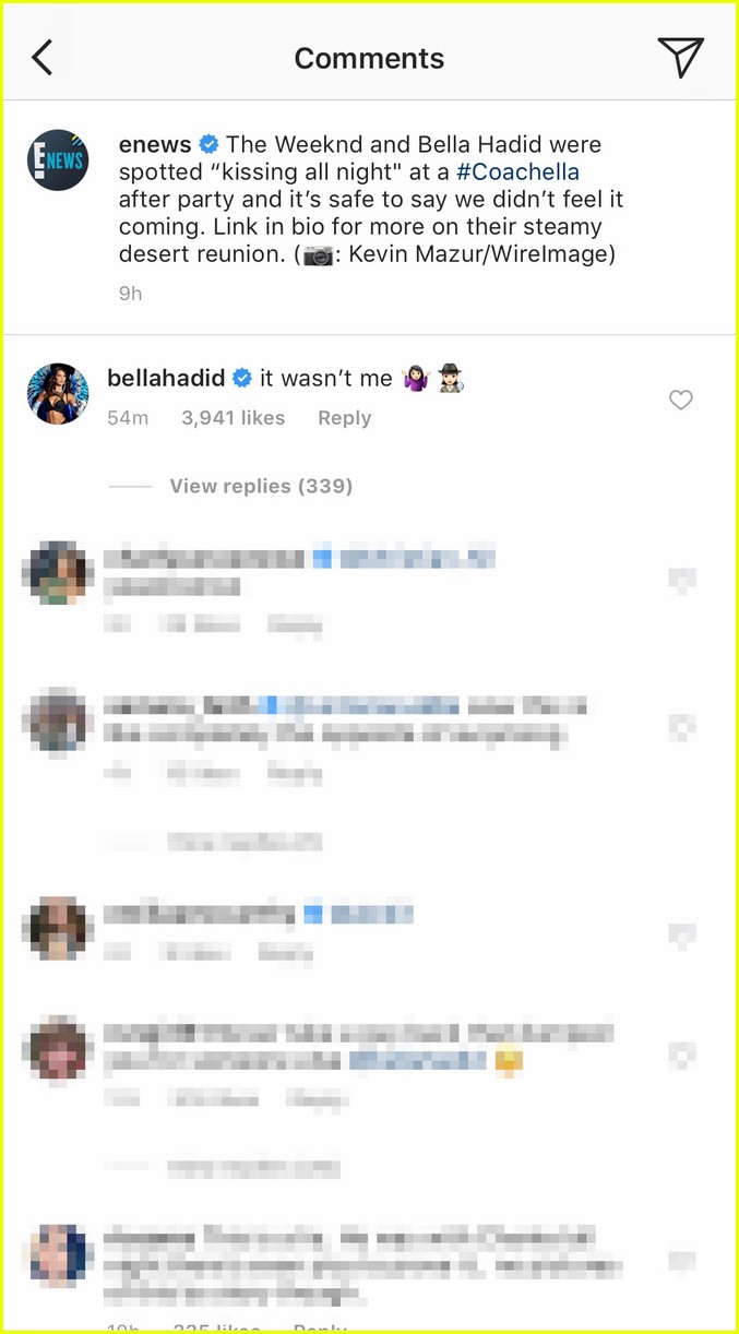 Bella Hadid Denies Kissing Her Ex The Weeknd at Coachella: Photo ...
