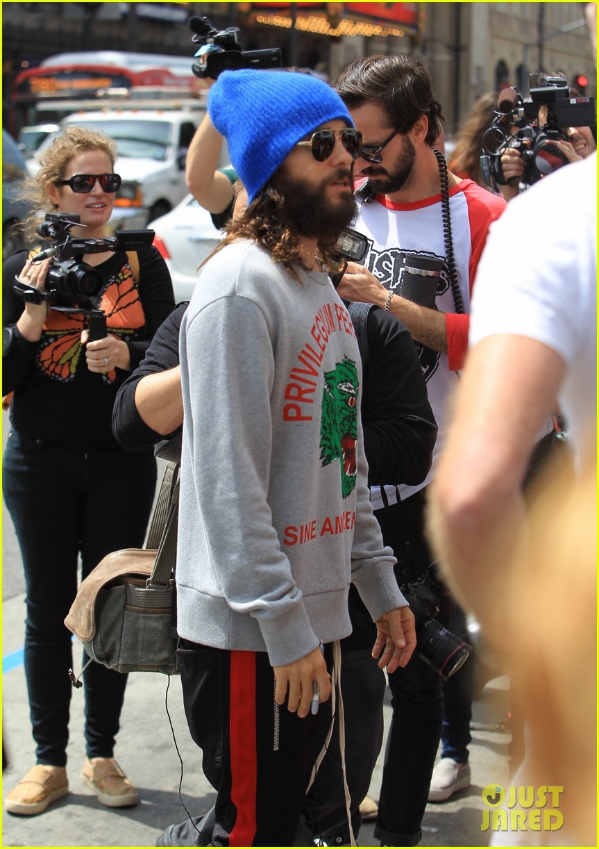 Jared Leto Stops in Hollywood During Thirty Seconds to Mars' Cross ...