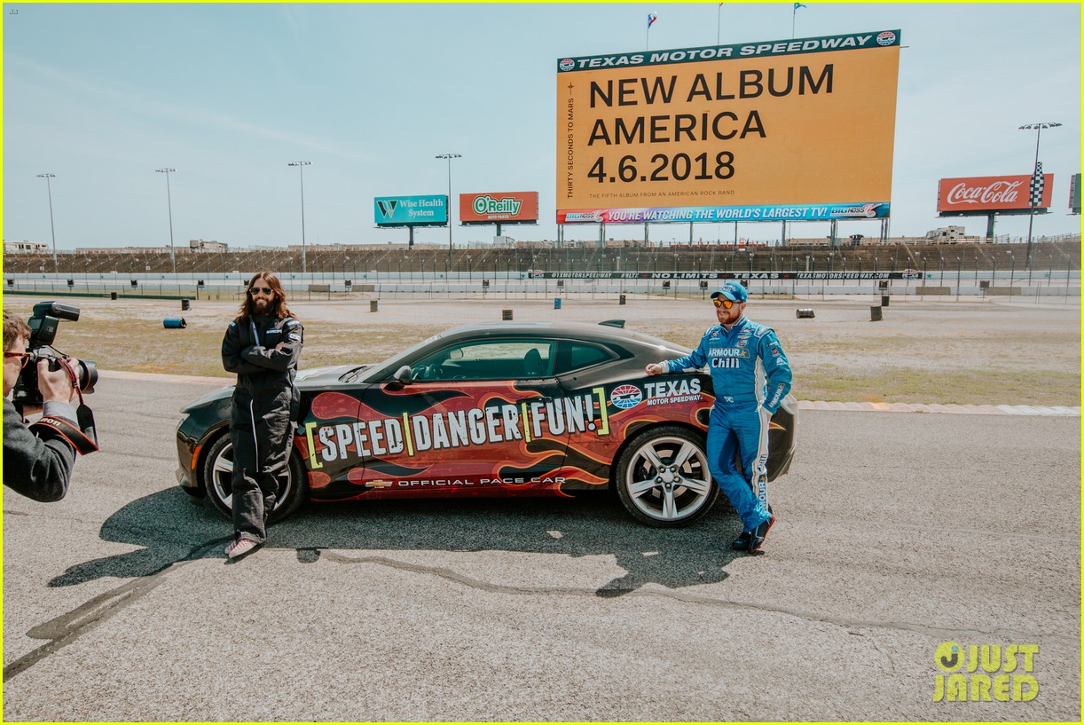 Jared Leto Hits Texas Motor Speedway During Cross-Country Mars Across ...