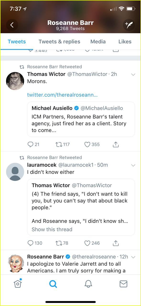 Roseanne Barr Reacts to Talent Agent Firing Her: Photo 4092631 ...