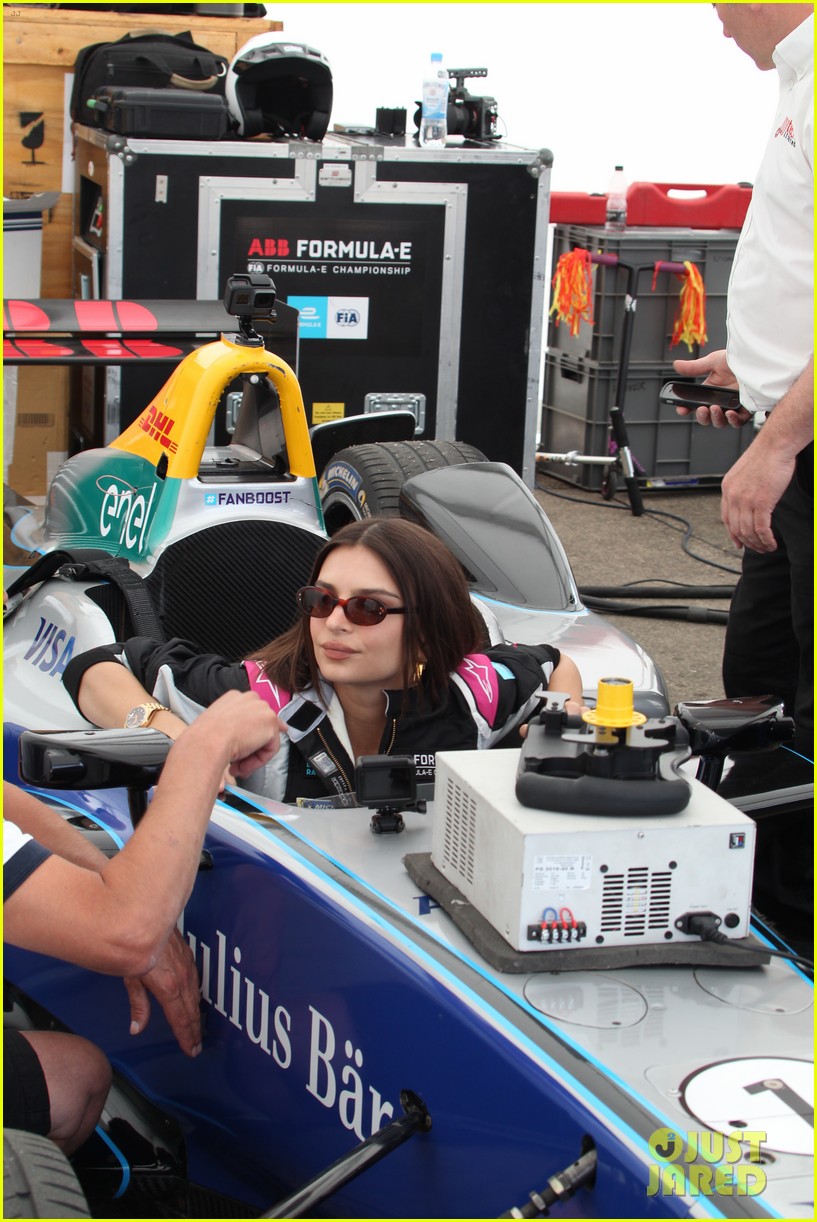 Emily Ratajkowski Drives Race Car at ABB FIA Formula E Championship in ...