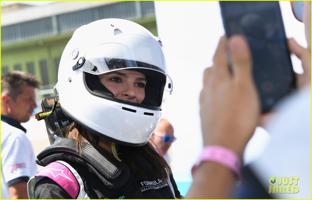 Emily Ratajkowski Drives Race Car at ABB FIA Formula E Championship in ...