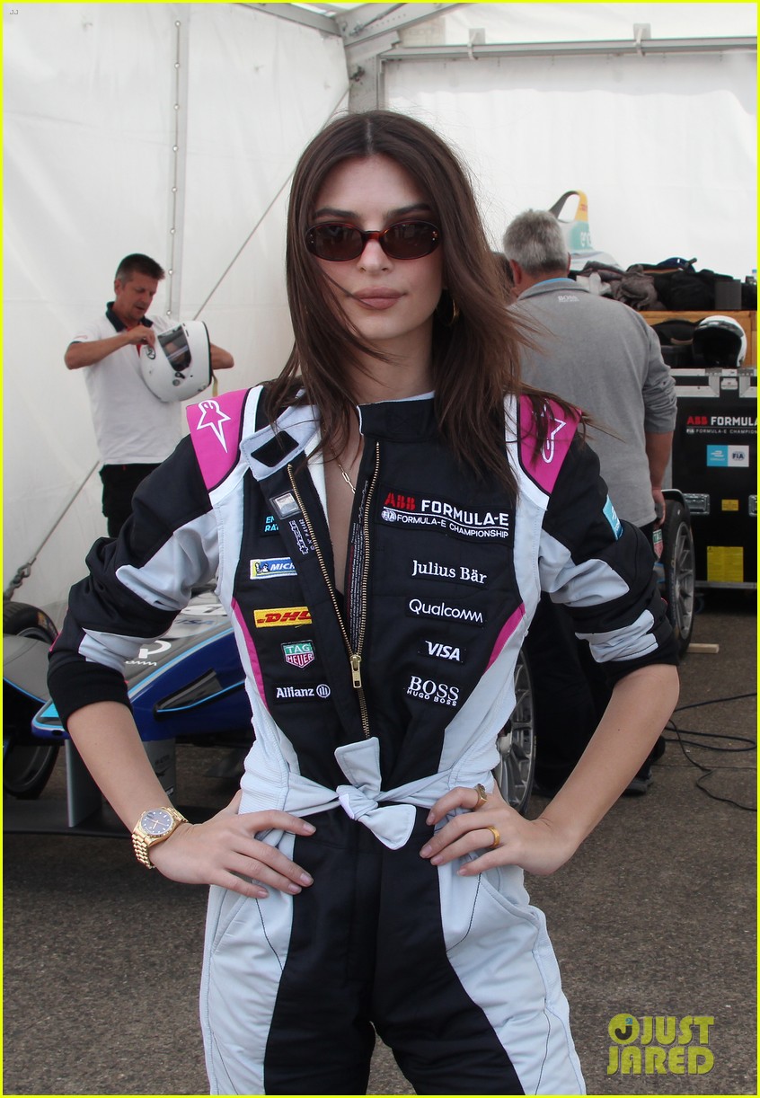 Emily Ratajkowski Drives Race Car at ABB FIA Formula E Championship in ...