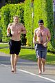Charlie Hunnam & Garrett Hedlund Go Shirtless for Their Run!: Photo ...