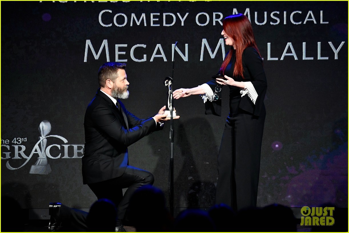 Nick Offerman Honors Wife Megan Mullally at Gracie Awards 2018!: Photo ...