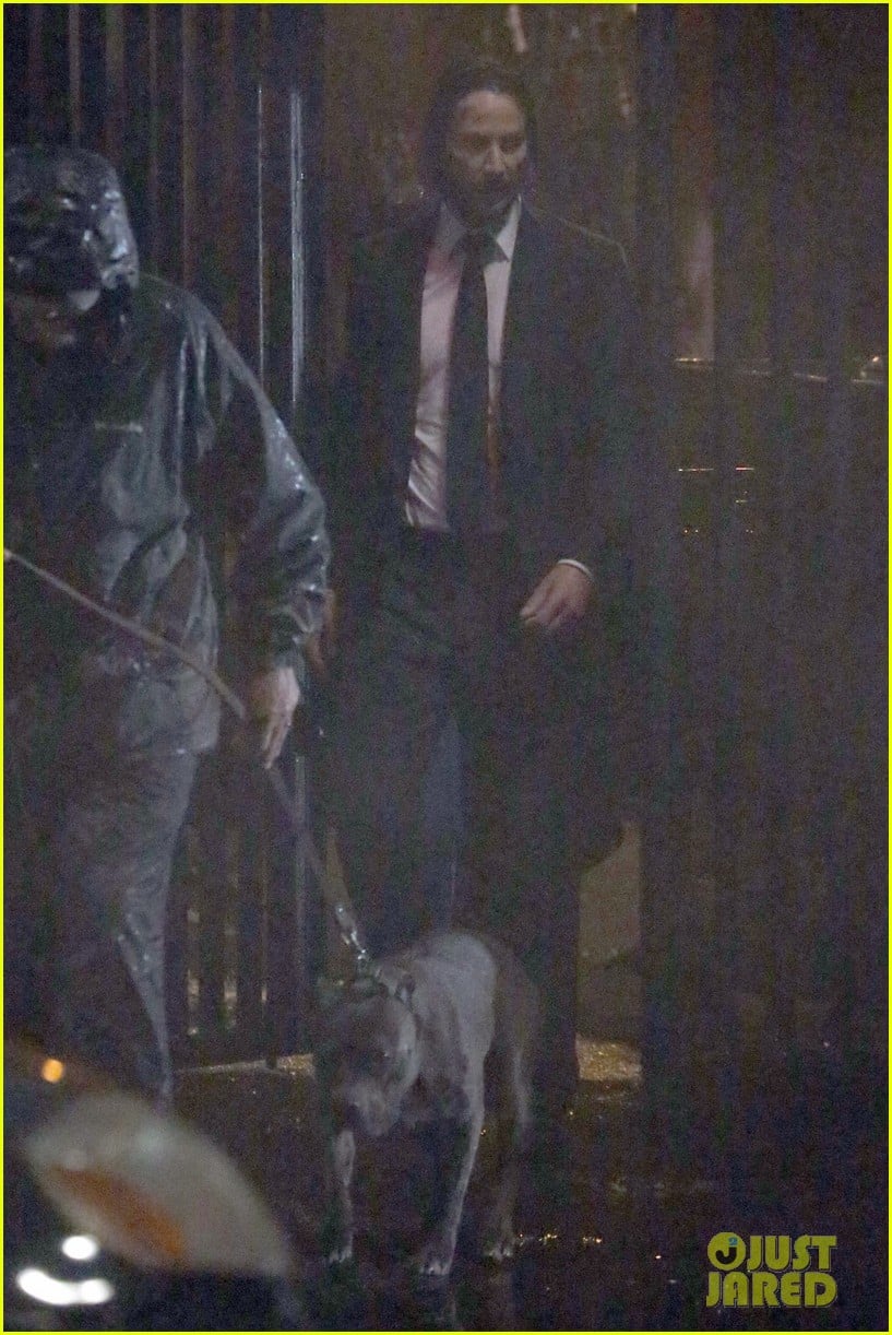 Keanu Reeves Gets Caught in the Rain Again for 'John Wick': Photo ...