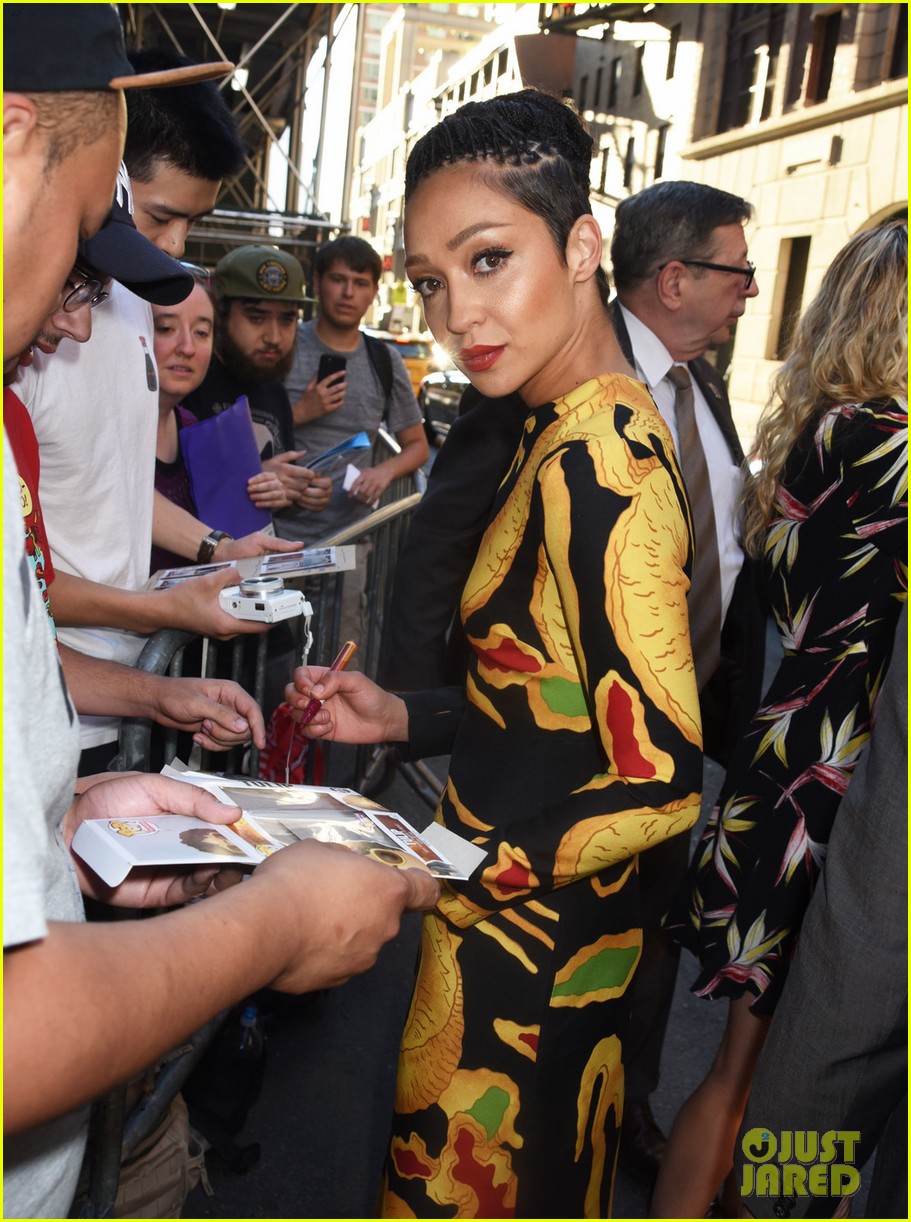 Ruth Negga Wears a Gold Dragon Dress for 'Colbert' Interview: Photo ...