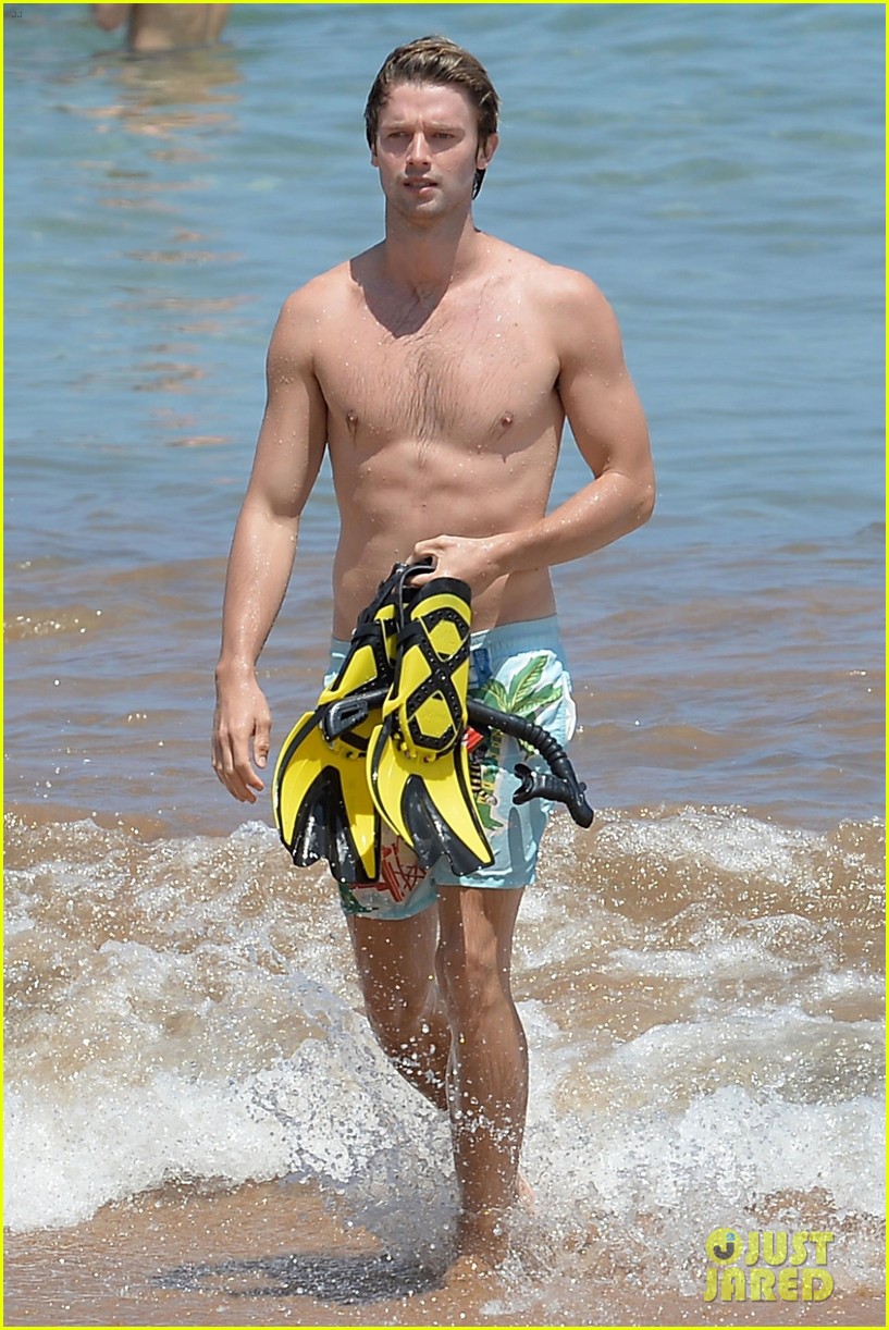 Patrick Schwarzenegger Flaunts Toned Abs on Vacation with Abby Champion ...