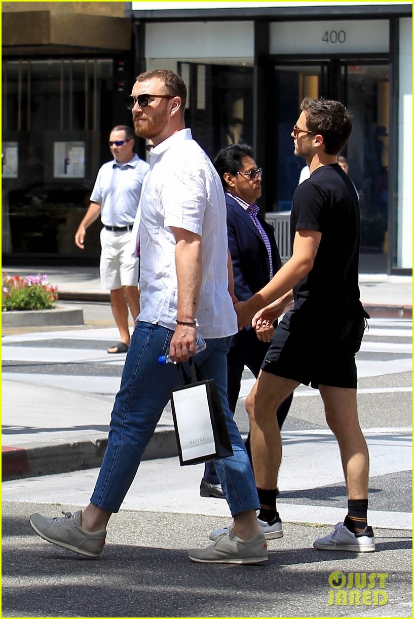 Sam Smith & Boyfriend Brandon Flynn Hold Hands for Rodeo Drive Shopping ...