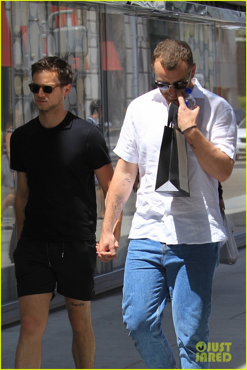 Sam Smith & Boyfriend Brandon Flynn Hold Hands for Rodeo Drive Shopping ...