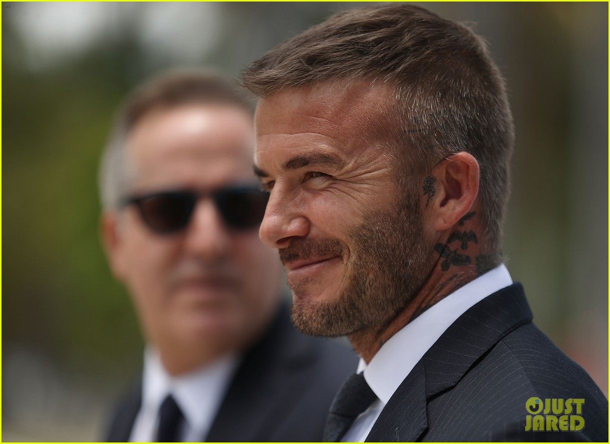 David Beckham Arrives at Business Meeting for New Soccer Stadium in ...