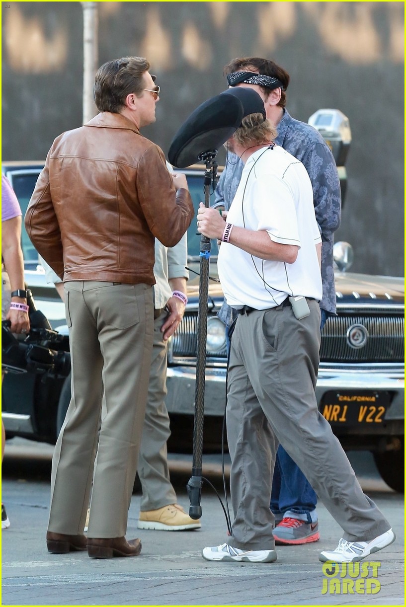 Brad Pitt & Leonardo DiCaprio Spotting Filming 'Once Upon A Time In Hollywood' Together: Photo ...