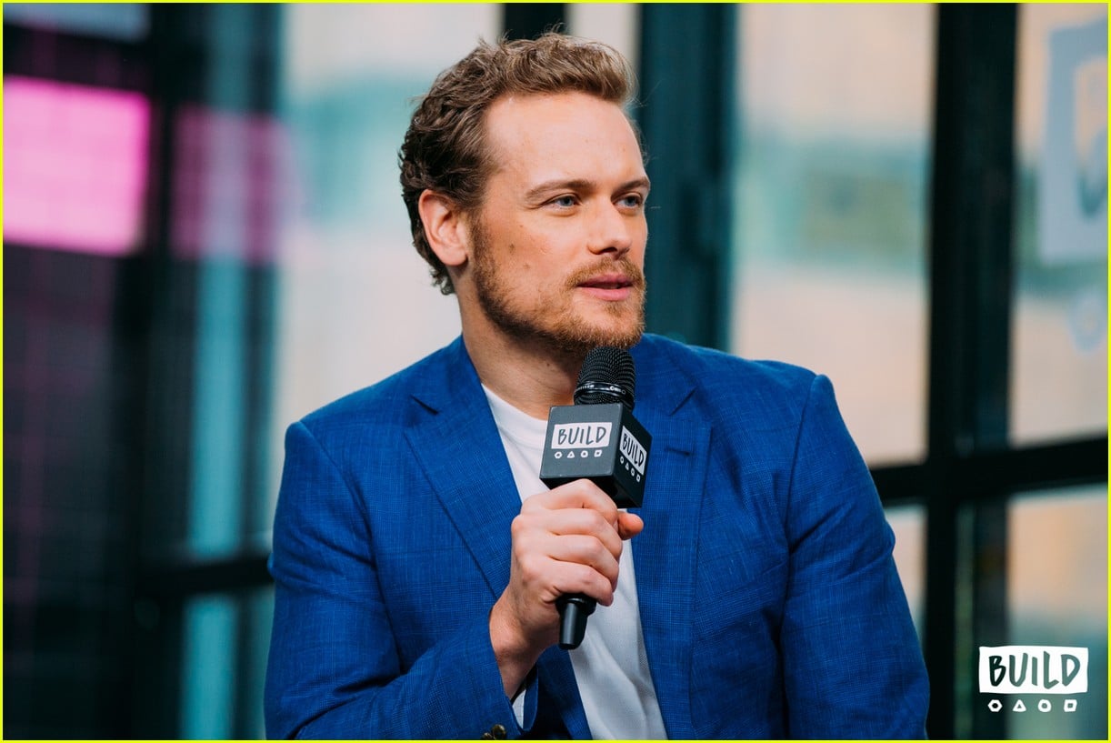 Sam Heughan Explains Why It Was Impossible to Film With Mila Kunis ...
