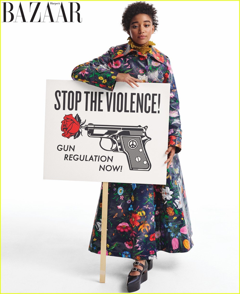 Amandla Stenberg & More Stars Hold Up Signs for Hope for 'Harper's ...