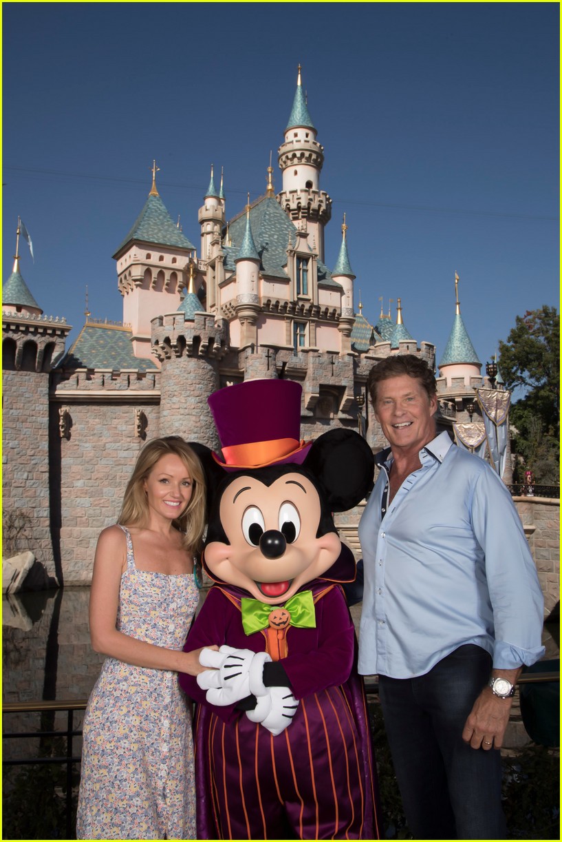 David Hasselhoff & Wife Hayley Roberts Visit Disneyland for Her ...