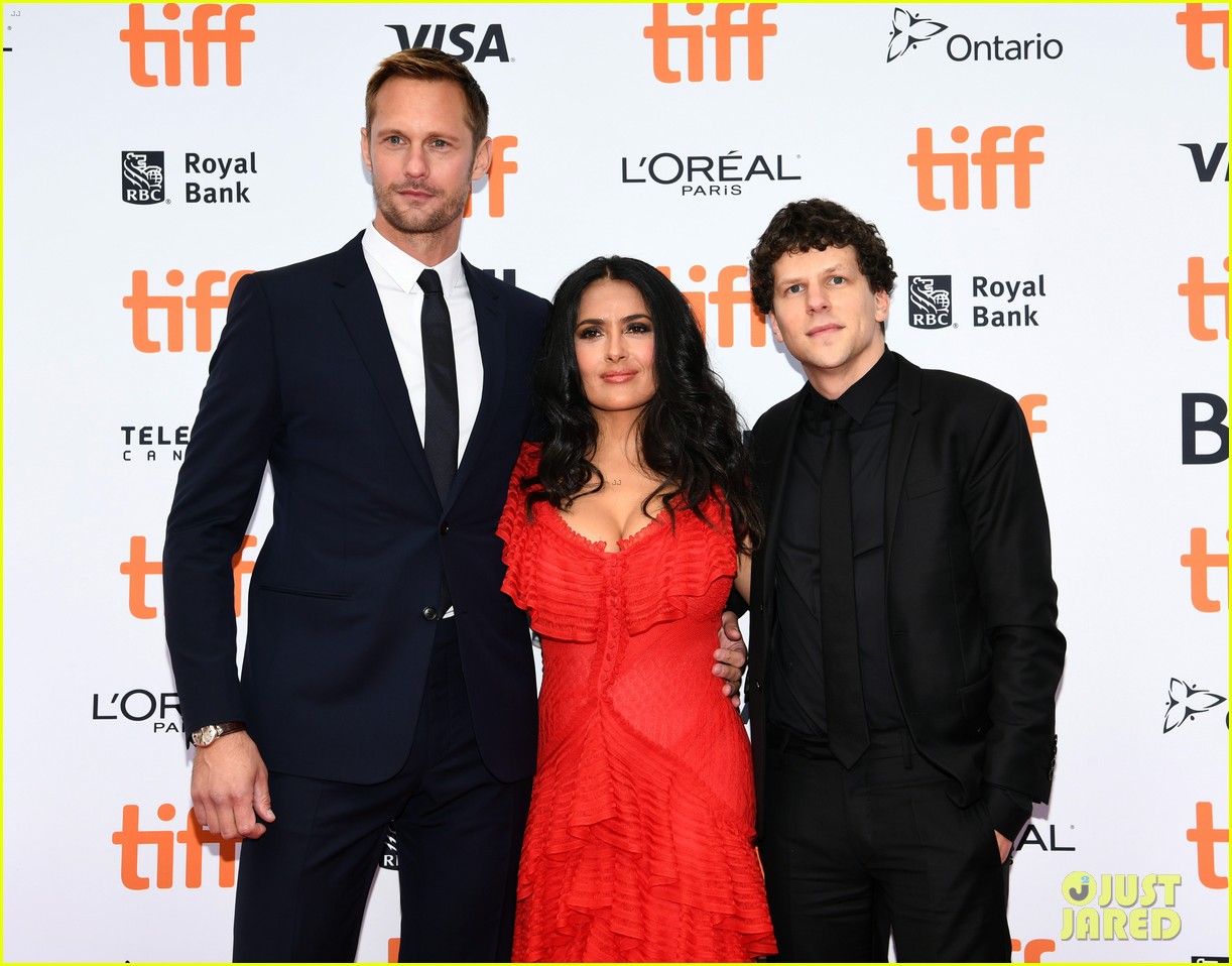Salma Hayek Joins Alexander Skarsgard & Jesse Eisenberg at 'Hummingbird ...