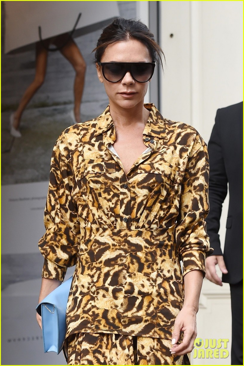 Victoria Beckham Makes a Stylish Exit From Her Flagship Store in ...