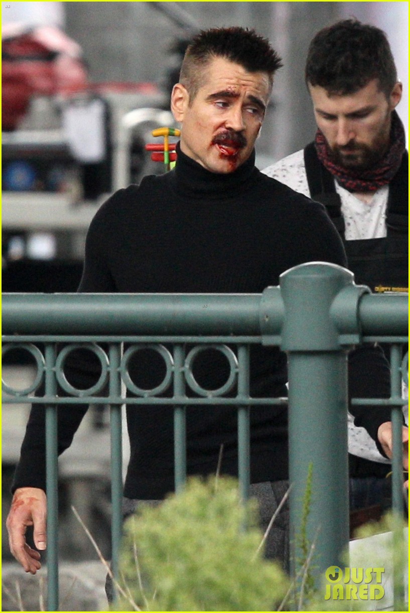 Jessica Chastain & Colin Farrell Are Bloody on the Set of 'Eve'!: Photo ...