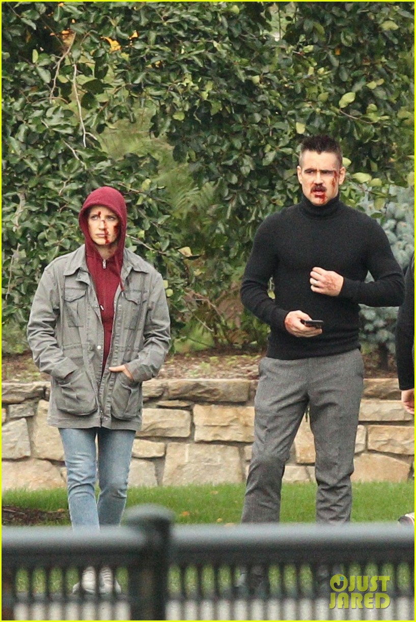 Jessica Chastain & Colin Farrell Are Bloody on the Set of 'Eve'!: Photo ...
