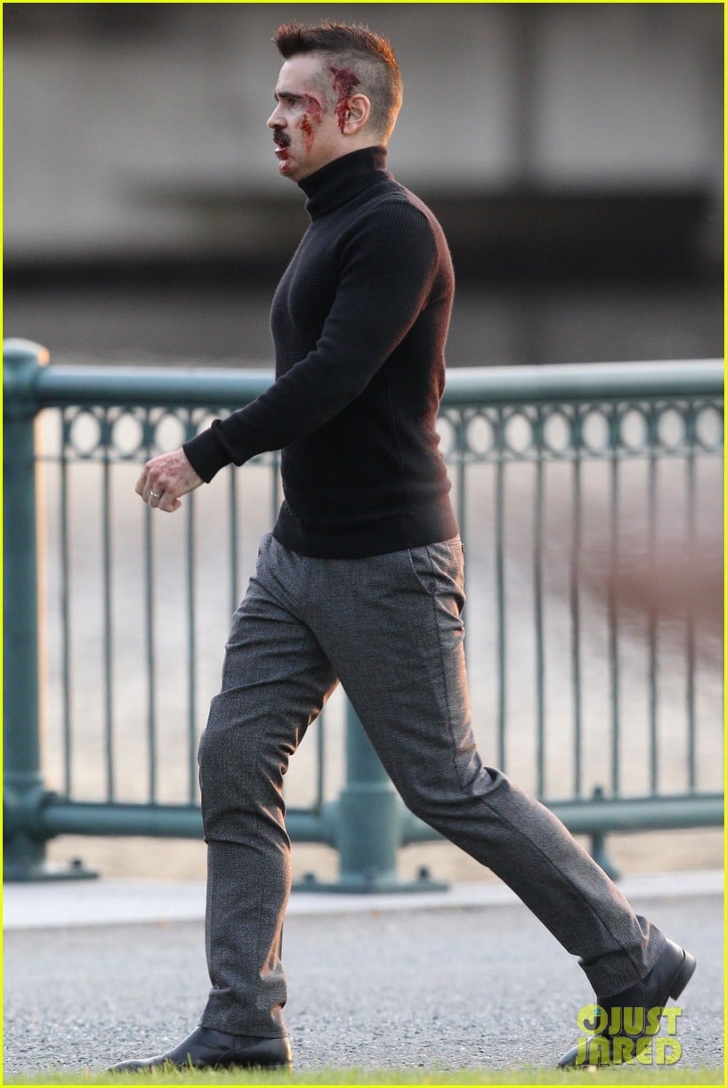 Jessica Chastain & Colin Farrell Are Bloody on the Set of 'Eve'!: Photo ...