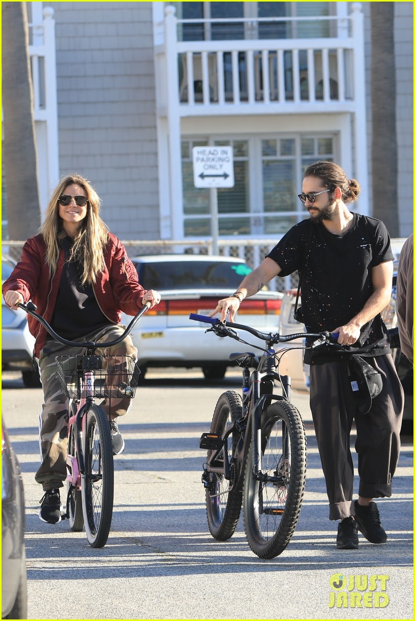 Newly Engaged Heidi Klum & Tom Kaulitz Go Bike Riding Together: Photo ...