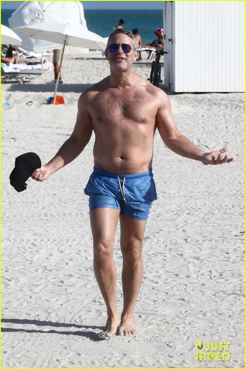 Andy Cohen Shows Off His Buff Bod Shirtless on the Beach in Miami ...
