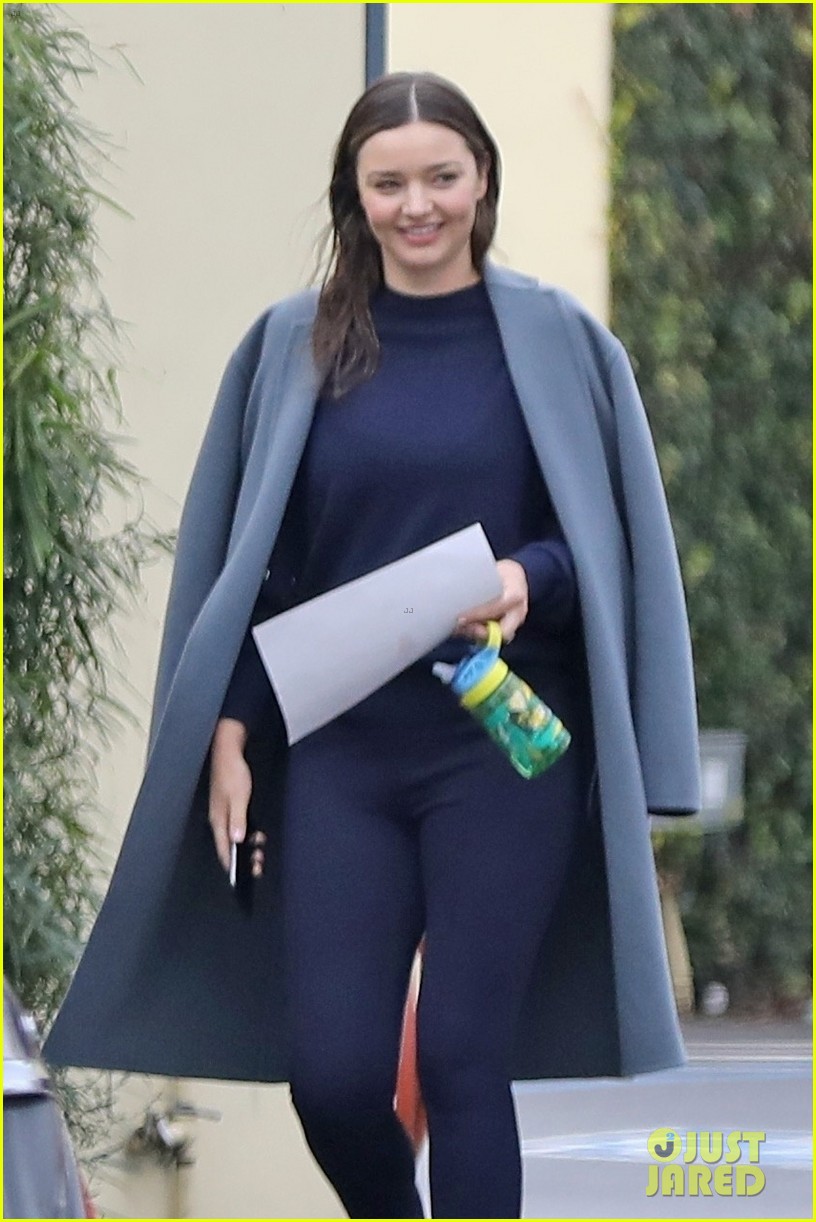 Miranda Kerr Looks Beautiful in Blue While Running Errands in Rainy LA ...