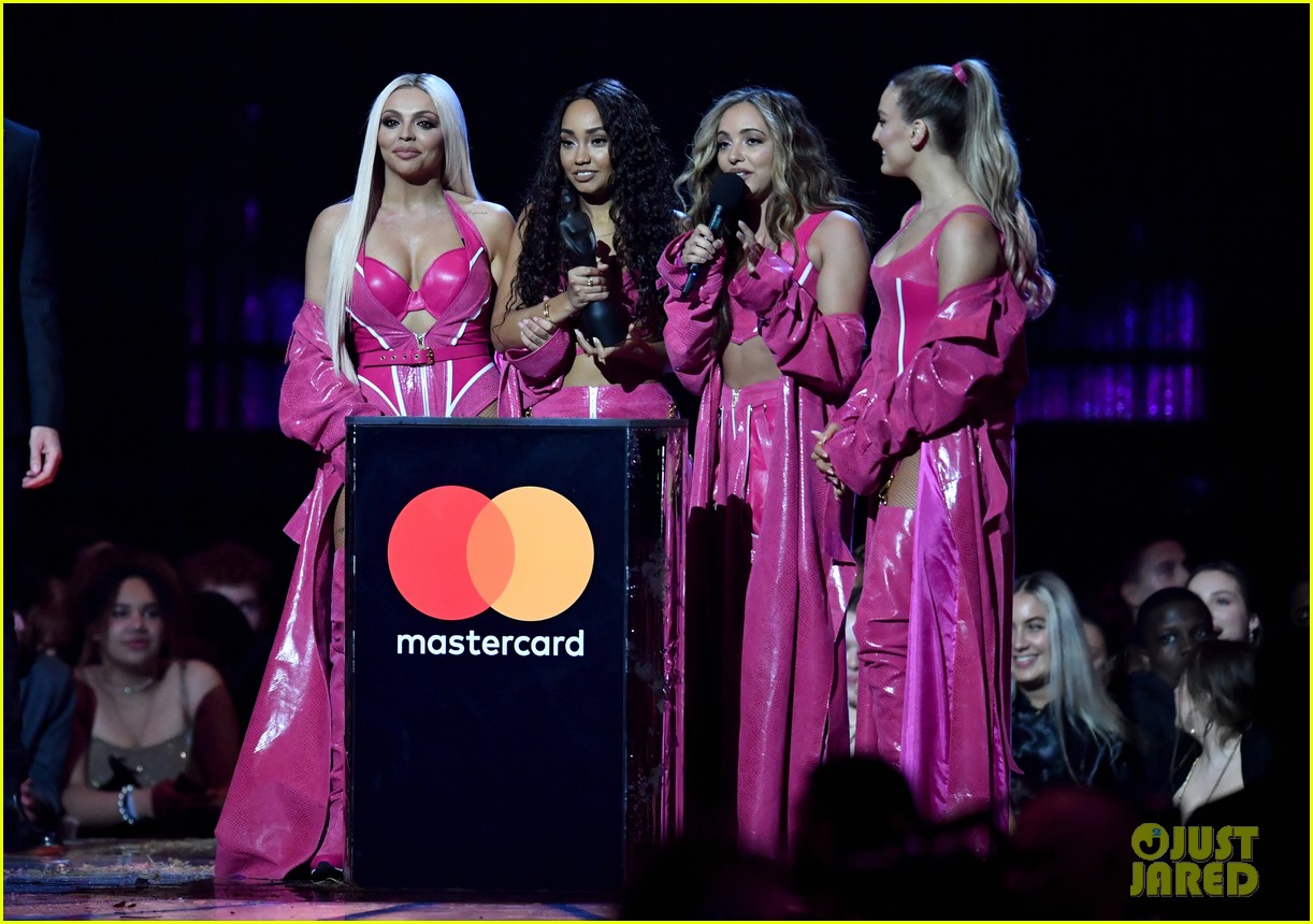 Little Mix Rock Pink Outfits For BRIT Awards 2019 Performance & Win ...