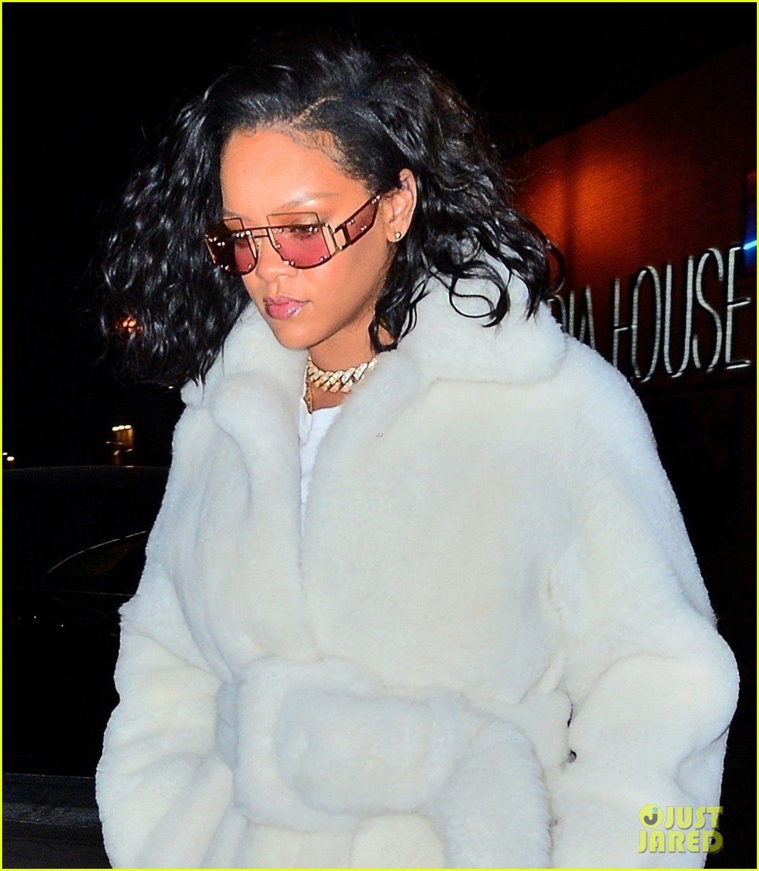 Rihanna Bundles Up in Fur Coat for Night Out in Chilly New York: Photo ...