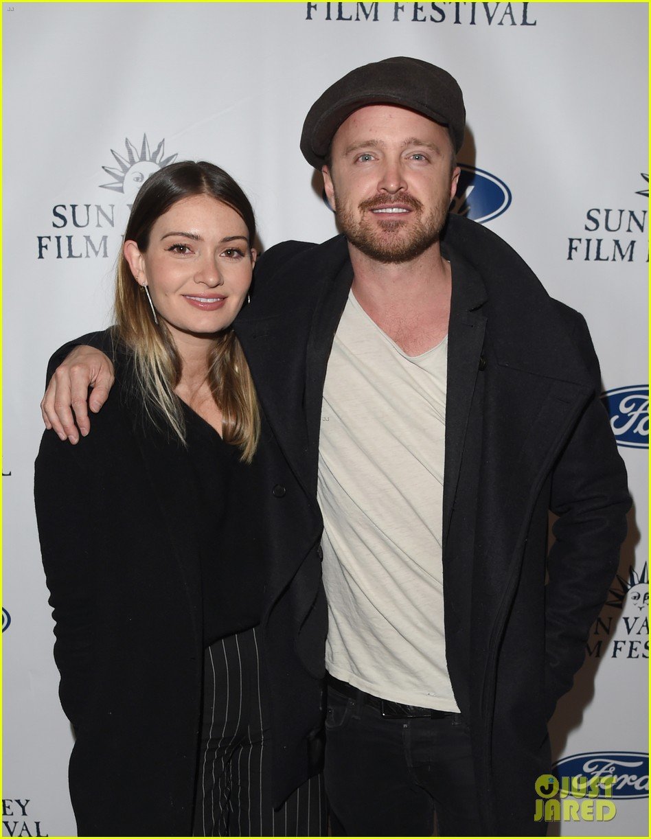 Aaron Paul Joined By Wife Lauren & Daughter Story at Sun Valley Film ...