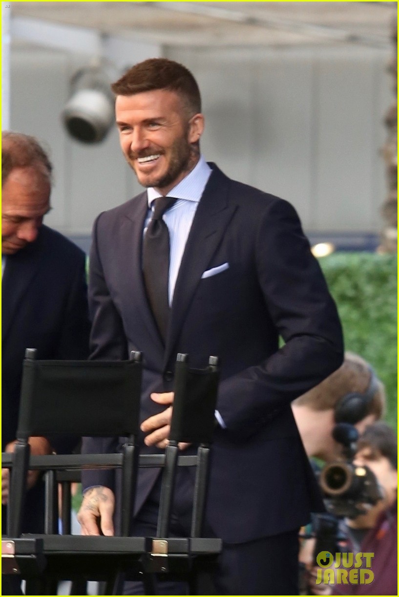 David Beckham is Supported by Wife Victoria at Unveiling of His Statue ...
