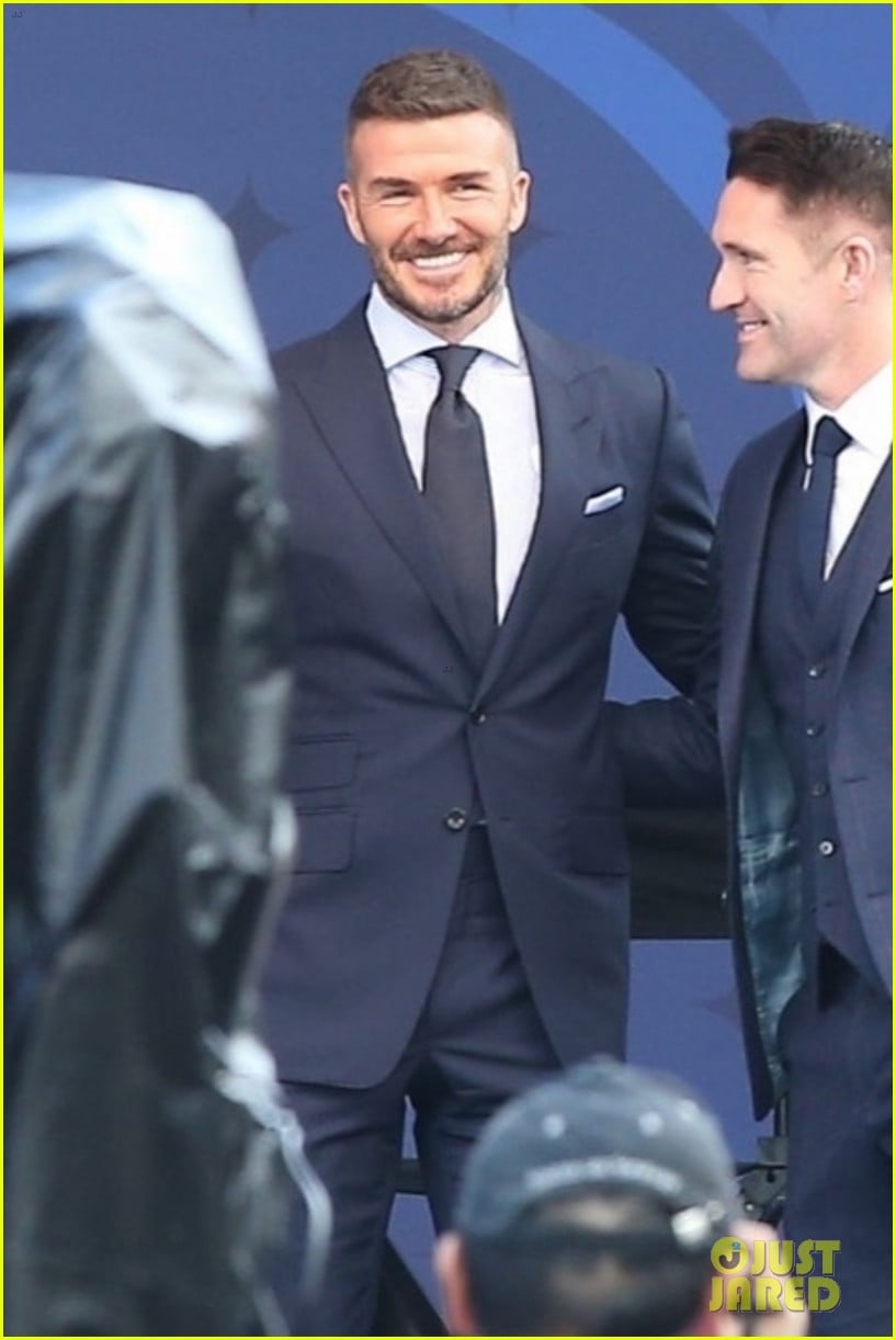 David Beckham is Supported by Wife Victoria at Unveiling of His Statue ...