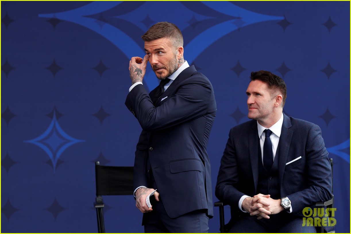 David Beckham is Supported by Wife Victoria at Unveiling of His Statue ...
