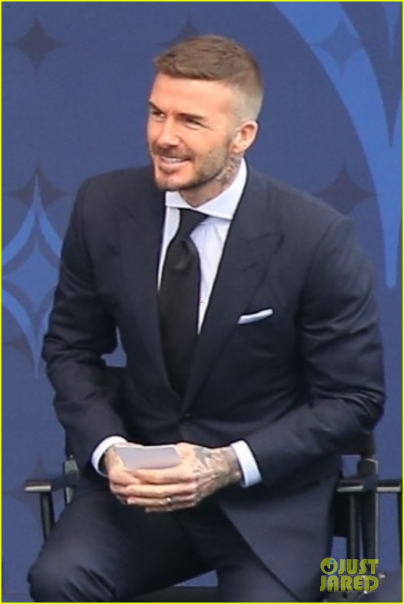 David Beckham is Supported by Wife Victoria at Unveiling of His Statue ...