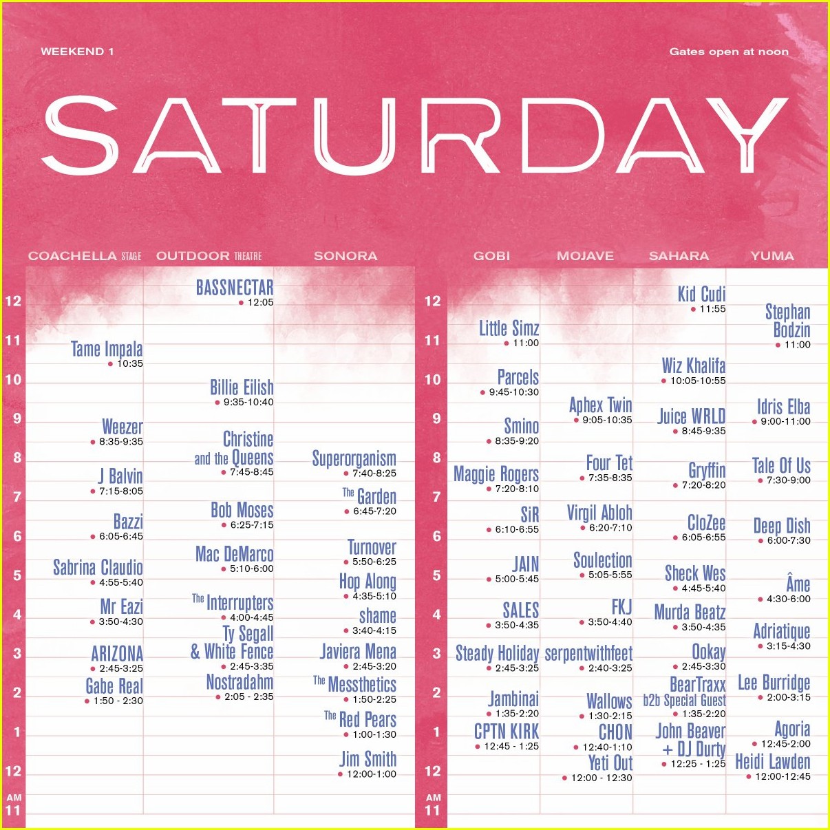 Coachella 2019 - Set Times for Every Act & Stage Revealed!: Photo ...