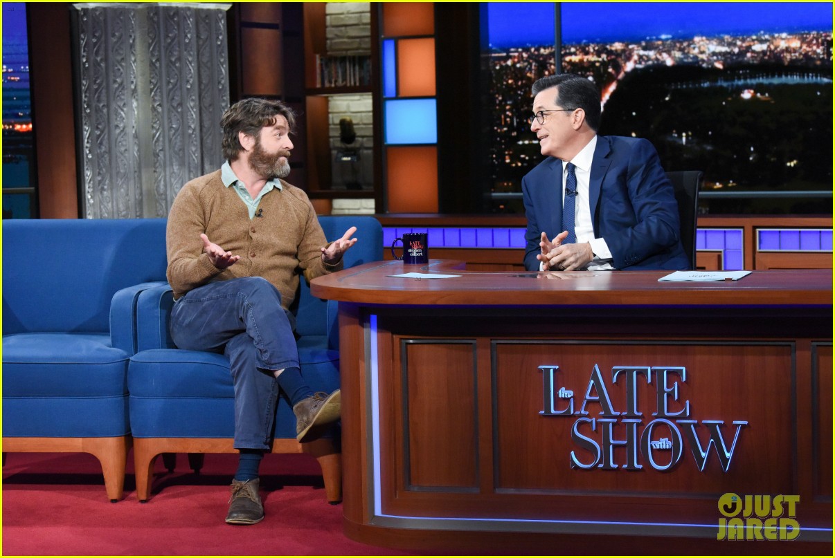 Zach Galifianakis & Stephen Colbert Fight Over Barbecue Sauce?!: Photo ...