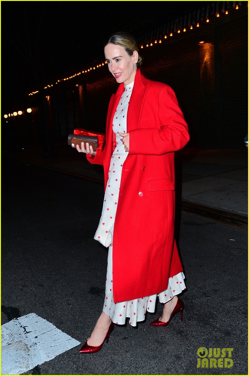 Sarah Paulson is Ravishing in Red While Grabbing Dinner in NYC: Photo ...
