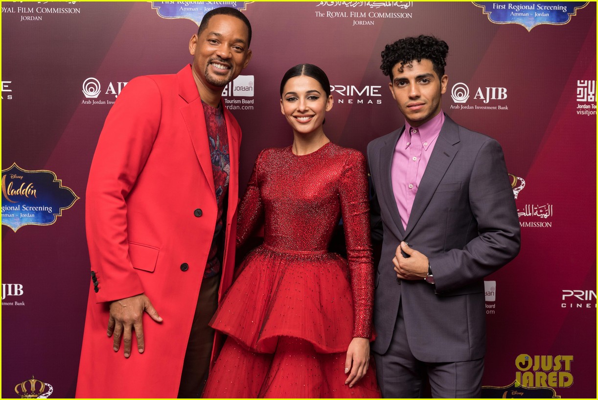 Photo: naomi scott mena massoud will smith aladdin jordan premiere 07 | Photo 4290415 | Just ...