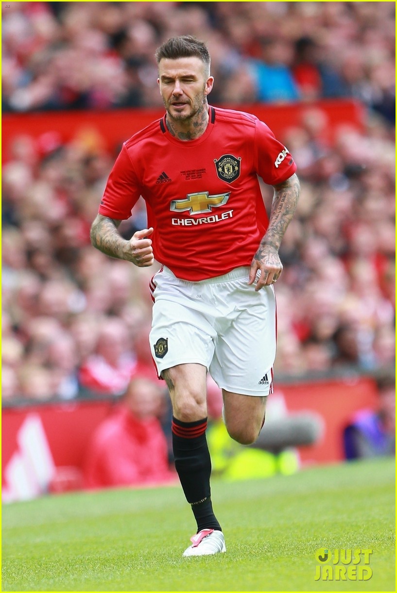 Romeo & Harper Beckham Join Dad David Beckham on the Field at Charity ...