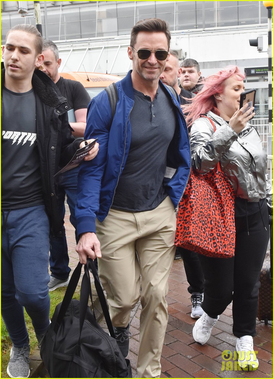 Hugh Jackman Gets Mobbed By Fans While Arriving in Ireland: Photo ...
