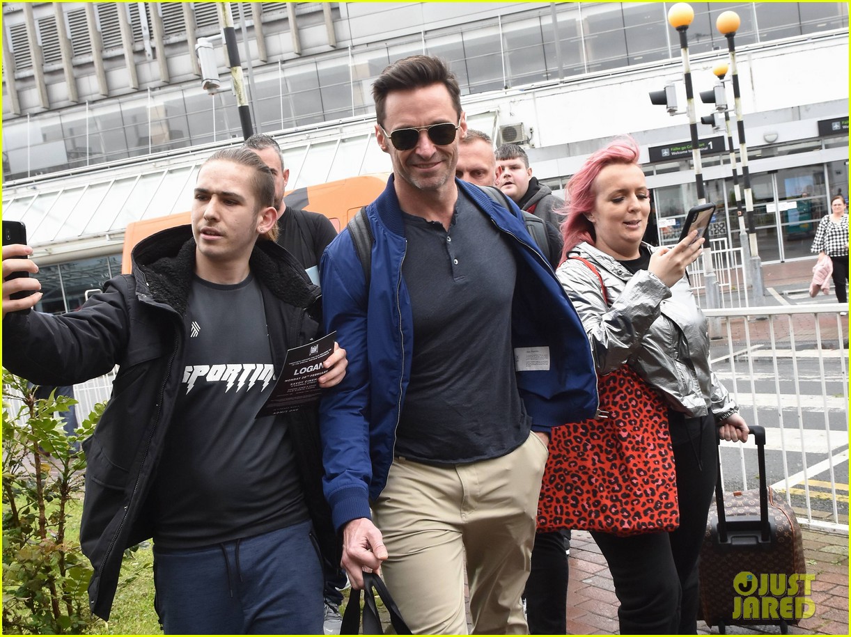 Hugh Jackman Gets Mobbed By Fans While Arriving in Ireland: Photo ...