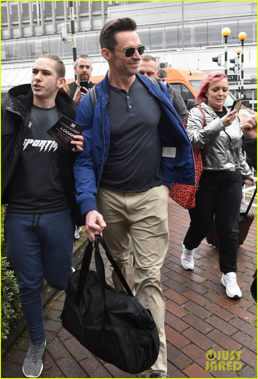 Hugh Jackman Gets Mobbed By Fans While Arriving in Ireland: Photo ...