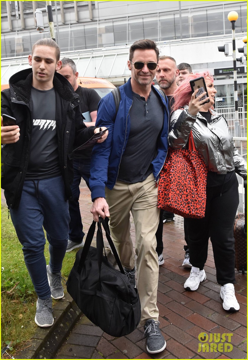 Hugh Jackman Gets Mobbed By Fans While Arriving in Ireland: Photo ...