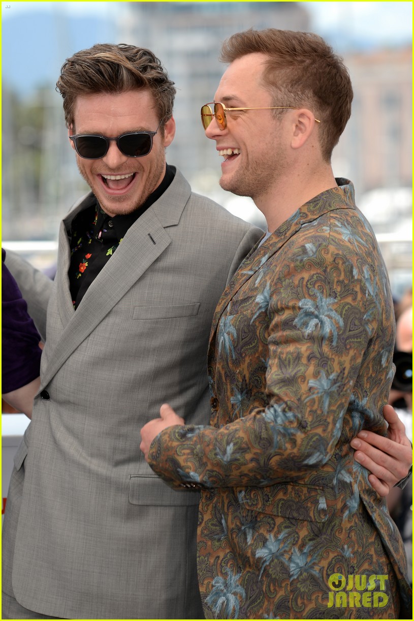Photo: elton john joins taron egerton rocketman cast at cannes film ...